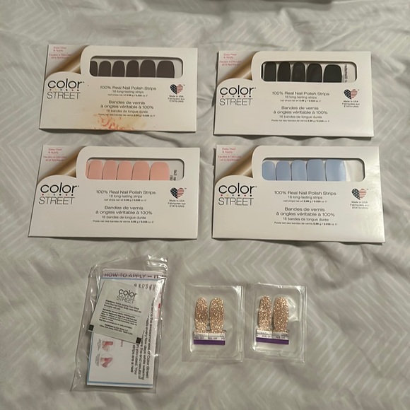 Color Street | Makeup | Nwt Color Street Set Of Four Polish Strips ...
